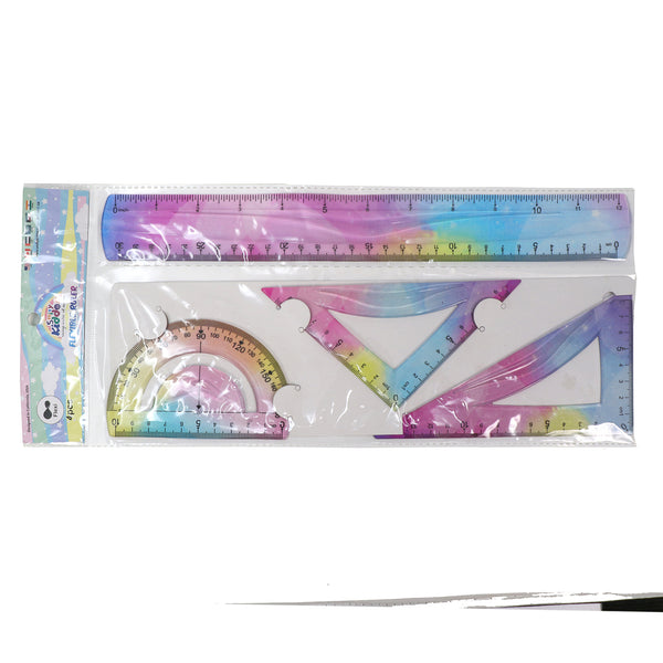 Smily Kiddos 30 cm Rulers Set rainbow- 4pcs